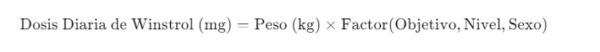 Calculadora de Winstrol